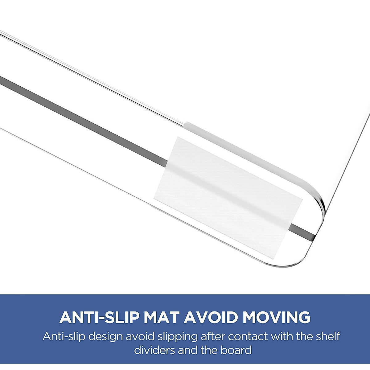 Vorey 12 Pcs Acrylic Shelf Dividers for Closet Organization, Clear Closet Shelf Divider for Wooden Shelving, Suitable for Sweater, Shirts, Handbags in Bedroom and Kitchen