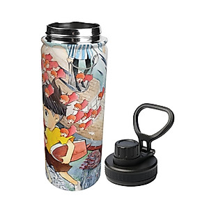 LOUNDY Ponyo and Sosuke 18 oz Tumblers Stainless Steel Vacuum Insulated Coffee Mug Water Bottle Drinking Cup
