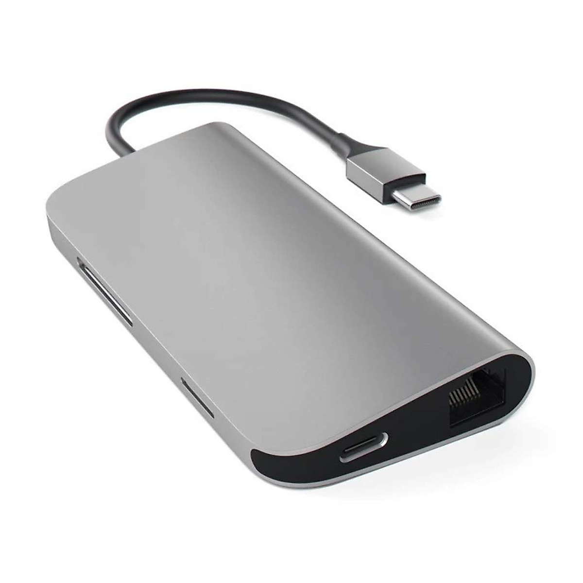 Satechi USB C Hub Multiport Adapter, USB C Docking Station with 4K HDMI, 60W USB C PD Charging, 3 USB-A, Ethernet, Micro/SD Card Readers, for MacBook Pro/Air M1 M2 M3, Windows - Space Gray