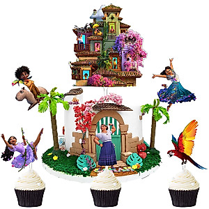 6pcs Acrylic Encanto Birthday Cake Toppers, Encanto Party Cake Decorates, Encanto Kids Party Supplies