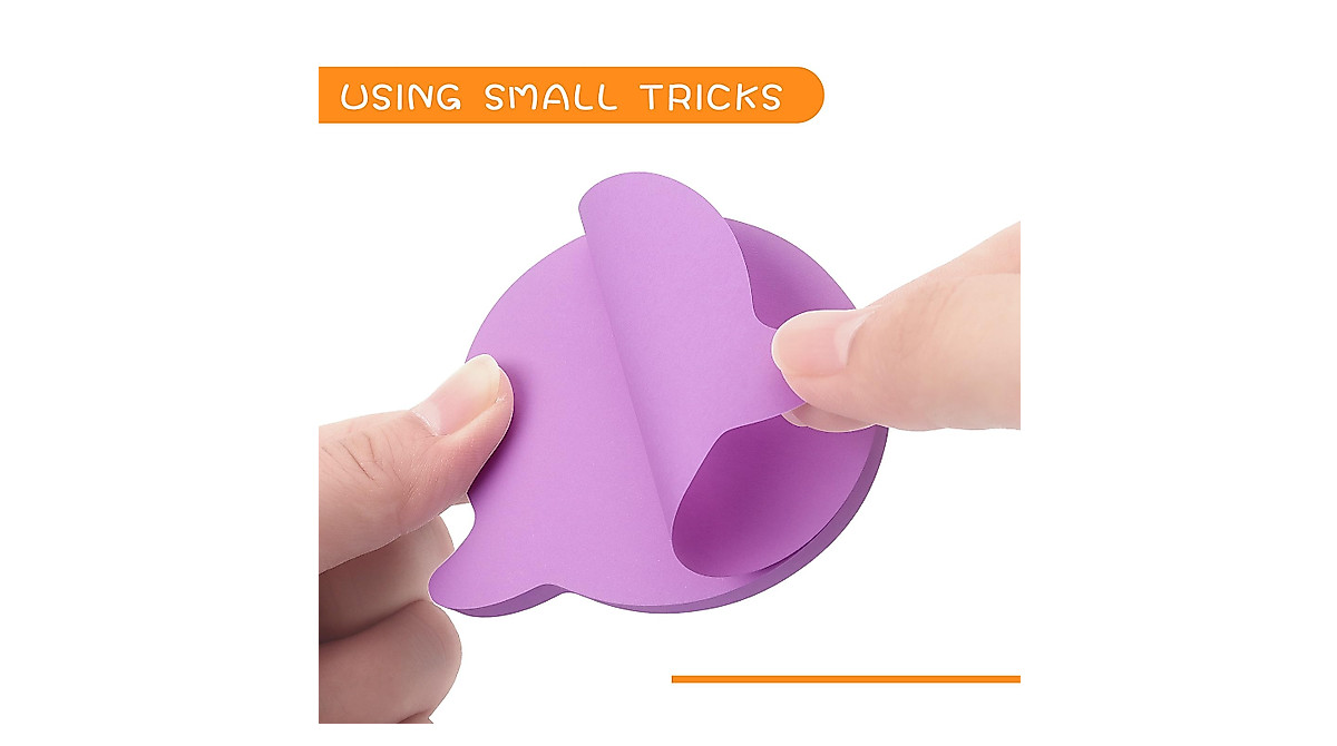 Bright Colorful Bubble Shape Sticky Notes - 8 Pads of 75 Sheets