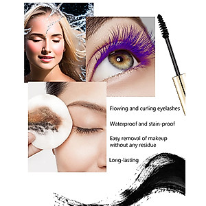 Dark Light Purple Mascara Volume and Length-2PCS Waterproof Voluminous Tubing Colored Mascara for Eyelashes,Lengthening Curling Liquid Lash Extensions Colorful mascara, Christmas Makeup Gift for Women