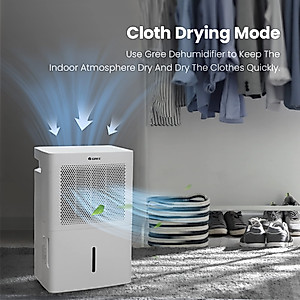 Gree Dehumidifier 50 Pint with Pump for up to 4500 Sq.ft, Energy Star Dehumidifier for Bathroom, Basement, Bedroom. Intelligent Humidity Control, LED Control panel, Quiet Design, Continuous Drainage