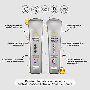 naissant Silver Ash Blonde Hair Blue Toning Mask | Eliminates Brassiness | Neutralizes Yellow & Orange Tones | Paraben, Ammonia & Sulfate Free | Pro-Vitamin B5, Olive Oil & Honey (Azul Plata) 10.1 Fl