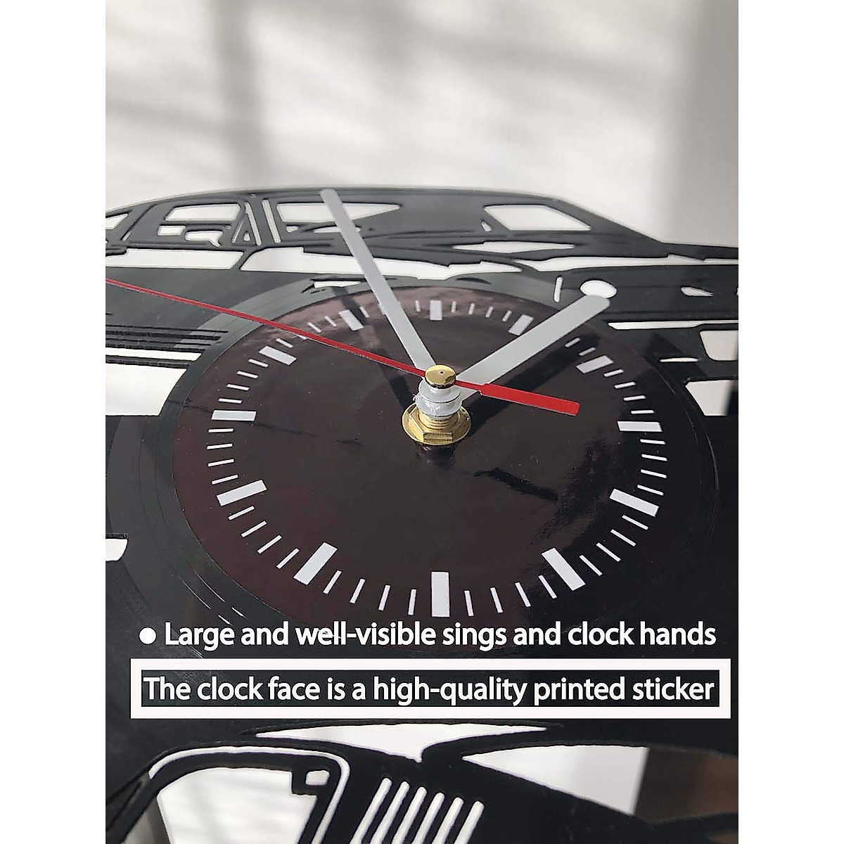 Kovides U.S. Army Vinyl Record Wall Clock USA Army Wall Art Wall Clock Large U.S. Arm Vinyl Clock Army Clock U.S. Army Wall Clock Modern U.S. Army Gift U.S. Army Home Decoration Gift for Men