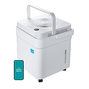 Midea Cube 50 Pint Dehumidifier for Basement and Rooms at Home for up to 4,500 Sq. Ft., Built-in Pump, Drain Hose Included, Smart Control, Works with Alexa (White), ENERGY STAR Most Efficient 2023