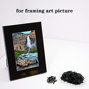 160 Pieces Frame Picture Turn Button Frame Hardware Backing Clips and 160 Pieces Screws for Hanging Drawing Picture Art Photo (Black)