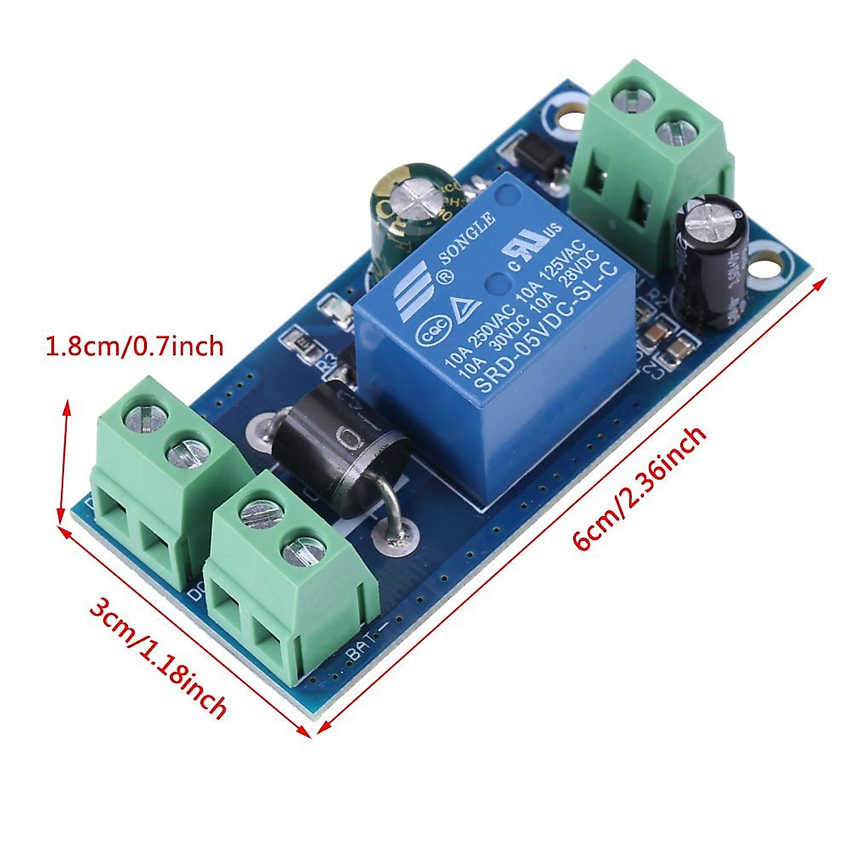 5V~48V Power Controller 10A DC Power/Battery Automatic Switch Module Emergency Controller