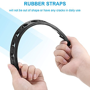6 Pieces Bike Rack Rubber Strap Bike Rack Cradle Replacement Strap Cycling Rubber Wheel Strap for Bike Rack (Black)