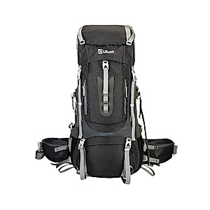 Ubon 60L Camping Backpack Lightweight Internal Frame Hiking Backpack Black