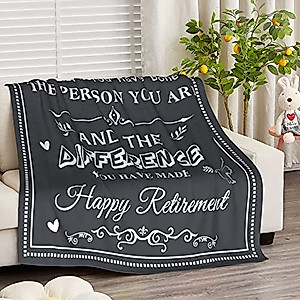 Retirement Gifts for Men 2022 - Soft Flannel Throw Blankets Best Retirement Gifts Ideas for Men Coworkers Friends Teachers Dad Grandpa Happy Retirement Gifts 50x60 Inches