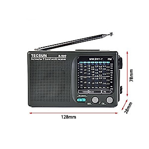 TECSUN R-909 AM/FM/SM/MW (9 Bands) Multi Bands Radio Receiver Broadcast with Built-in Speaker