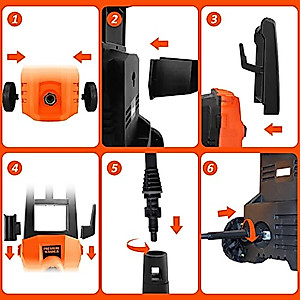 Workmoto Electric Pressure Washer, Power Washer with Foam Cannon, 3500 PSI 2.4 GPM