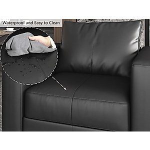EASE MOOSE Modular Sectional Couch with Storage Seats, 4 Seat Faux Leather Convertible Modular Sofa Sectional Sofa Couch with Reversible Chaises for Small Spaces