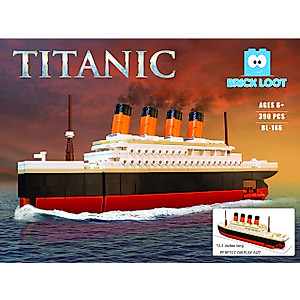 Brick Loot Titanic Building Blocks Large Set, Toy Ship Model Kit, Building Bricks Sets for Adults or Kids, 6 Year Old +, Home Decor, Quality Blocks Compatible with Lego & Major Brands, 217 Pieces