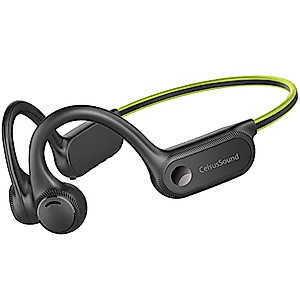 CelsusSound Pinetree Sports Open Ear Headphones, Lighter Than Bone Conduction Headphones Wireless Built-in Mic, Waterproof Headset for Running, Cycling, Hiking, Driving (Green)