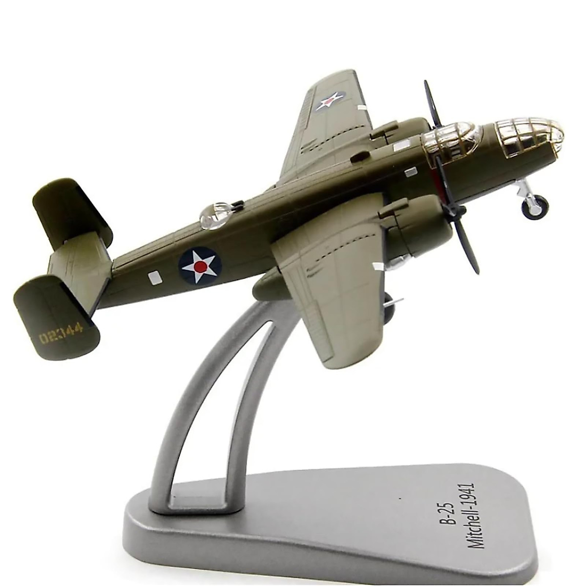 TECKEEN Alloy B-25 Bomber Mitchell Aircraft Model Aircraft Model 1:144 Model Simulation Science Exhibition Model