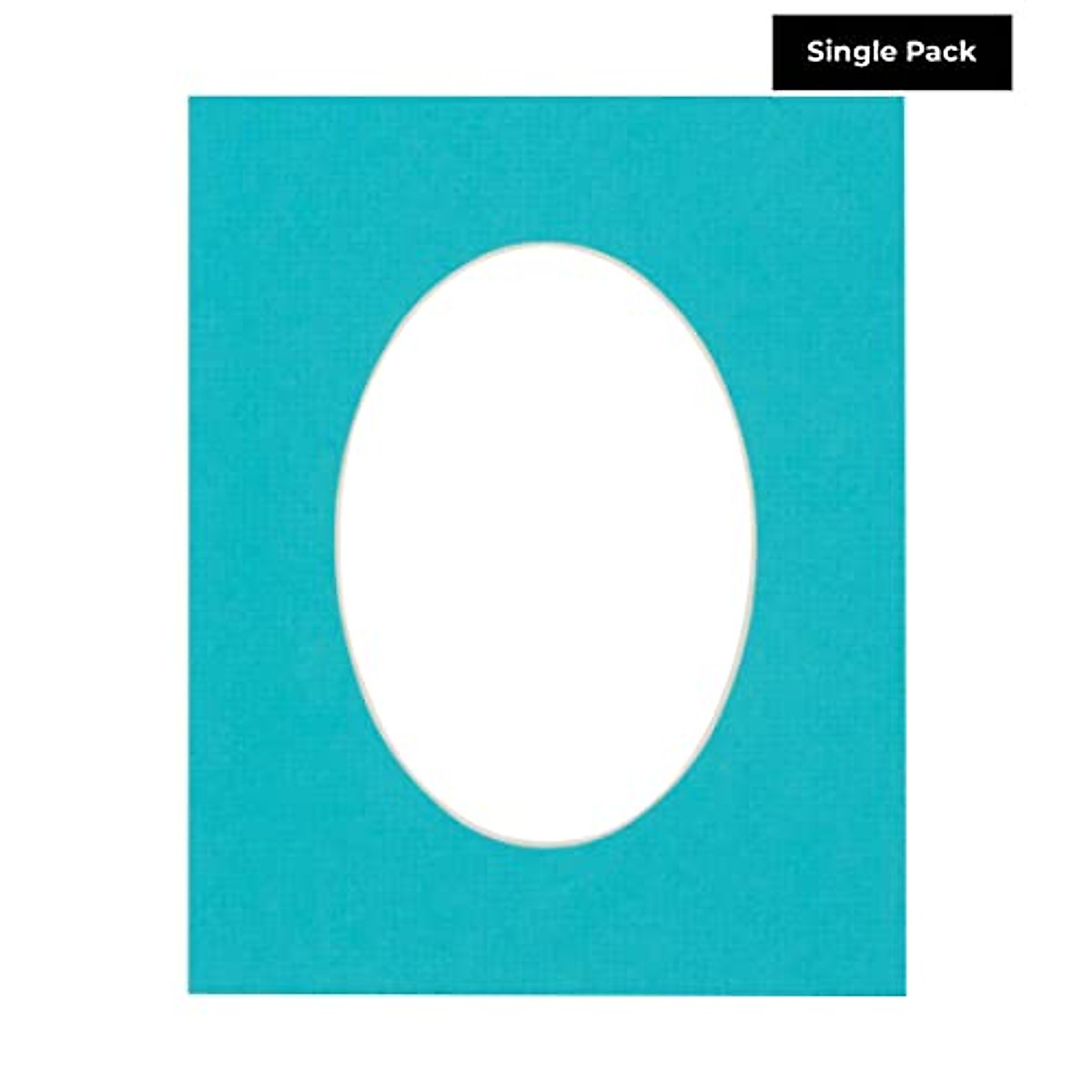 13x19 Mat Bevel Cut for 12x16 Photos - Precut Aquamarine Blue Oval Shaped Photo Mat Board Opening - Acid Free Matte to Protect Your Pictures - Bevel Cut for Family Photos, Pack of 1 Matboard Show Kit