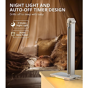 HSicily LED Desk Lamp with Wireless Charger, Double Head Desk Lamps for Home Office, Bright Desk Lamp with USB Charging Port for College Dorm Room, 5 Light Modes Desk Light with Timer, Night Light