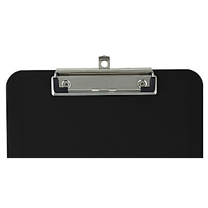 Trade Quest Plastic Clipboard Opaque Color Letter Size Low Profile Clip (Pack of 6) (Black)