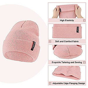 Durio Black Beanie Baby Beanie Knit Baby Boy Beanie Soft Baby Boy Hats Thick Baby Hat Toddler Winter Hat A Black 0-3T