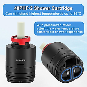 40PHF-2 Pressure Balance ​Cartridg, 40mm Shower Faucet Cartridge Replacement, Compatible with Tub/Shower Faucet Valve