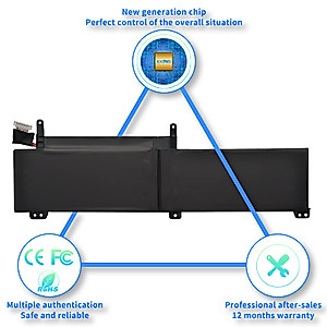 HXPK C41N1716 Laptop Battery for ASUS ROG Strix GL703GS GL703GM S7BS S7BS8750 GL703GM-DS74 GL703GM-WS74 GL703GS GL703GS-DS74 GL703GS-EE071T Series Notebook 15.4V 76Wh