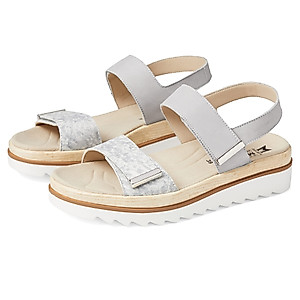 Mephisto Women's Dominica Sandal, Light Grey Soleo, 8