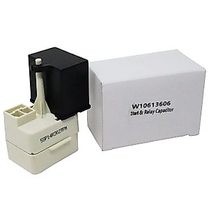 W10613606 Refrigerator Compressor Start Relay and Capacitor Compatible with Whirlpool Ken-More Kitchen-Aid fridges Replace W10416065 AP5787784 PS8746522 3023300 67003186