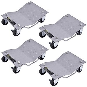 Toolsempire 4 Pieces Tire Wheel Car Dollies, Wheel Dollies Set of 4 Dolly Vehicle Car Casters, 6000lbs Capacity Heavy Duty Tire Skates Dolly (Gray)