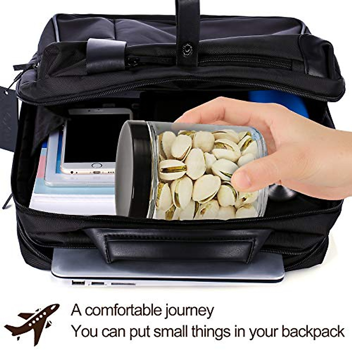 12 Pack 8 oz Clear Glass Jars with Lids, Round Empty Containers for Scrubs, Lotions, Cosmetic, Ointments and Butters, Travel Storage Jar, Black Lids, lables and Spatulas