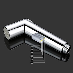 Toilet Bidet Kit - Handheld Bidet Sprayer - Chrome Toilet Shower Head with Hose and Holder Wall Mounted Toilet Shower Kit, for Personal Hygiene, Toilet Cleaning,A