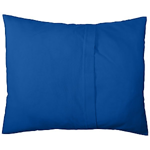 SheetWorld Comfy Travel Pillow Case - 100% Soft Cotton Percale - Royal Blue - Made in USA