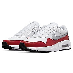 Nike Men's Air Max SC White/Wolf Grey-University Red (CW4555 107) - 9.5