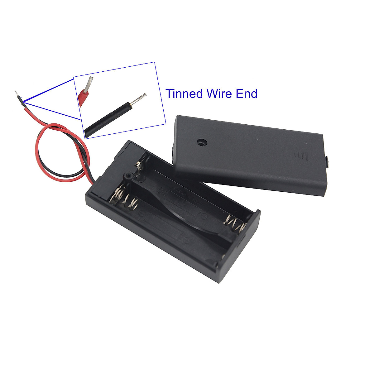 (Pack of 8)AA Battery Holder with Switch and Cover: 2PC Single AA Battery Holder with Cover, 2PC 2 AA Battery Holder with Switch, 2PC 3 AA Battery Holder, 2PC 4 AA Battery Holder with Leads and Wires