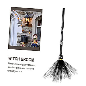 1Pc Halloween Broom Witch Accessories for Women Witch Broom Halloween Kids Broom Props Halloween Wizard Broom Kids Decor Halloween Small Broom Make up Child Costumes Plastic