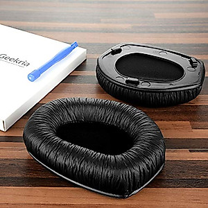 Geekria QuickFit Leatherette Replacement Ear Pads for Sennheiser RS195 HDR195 RS185 HDR185 HDR175 RS175 HDR165 RS165 Headphones Ear Cushions, Headset Earpads, Ear Cups Repair (Plastic Ring)