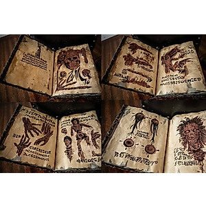 Necronomicon Evil Dead Necronomicon Book of The Dead Spellbook Leather Hardcover Necronomicon Journal Spells Decoration Lovecraft Horror Movie Prop Decor Notebook