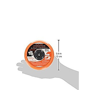 Dynabrade (54325) 5" (127 mm) Diameter Hook-Face Non-Vacuum Sanding Disc Pad, Short Nap, Teal | 3/8" (10 mm) Thick Urethane Medium Density, Swirl-Free Finish, 5/16"-24 Male Thread