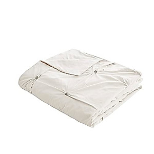 Ink+Ivy Masie Duvet Cover King/Cal King Size - White , Elastic Embroidery Tufted Ruffles Duvet Cover Set – 3 Piece – 100% Cotton Percale Light Weight Bed Comforter Covers