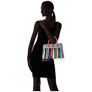 Loungefly x Birds of Prey Harley Quinn Caution Tape Fringe Crossbody Bag (One Size, Clear/Multi)