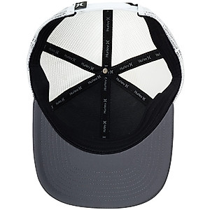 Hurley Men's Caps - H2O-Dri League Baseball Caps for Men with Snapback Closure - Classic Mens Trucker Hats (S-XL), Grey/White