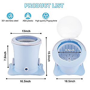 Manual Clothes Dryer Portable Mini Dryer Compact Spin Dryer Non electric Laundry Dryer for RV, Camping, School, Apartment, Dorm (Green)