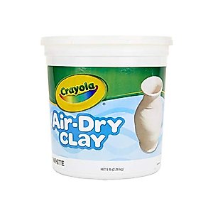 Crayola Air Dry Clay for Kids, Natural White Modeling Clay, 5 Lb Bucket [Amazon Exclusive]