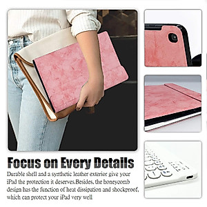 Wineecy Backlit Keyboard Case for Samsung Galaxy Tab A 10.1" 2019, 7 Colors Backlight Magnetically Detachable Wireless Keyboard & PU Folio Stand Cover Case for SM-T510, SM-T515, SM-T517 Tablet (Pink)