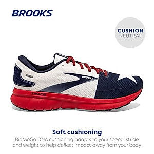 Brooks Women’s Trace 2 Neutral Running Shoe - Red/White/Navy - 7.5 Medium
