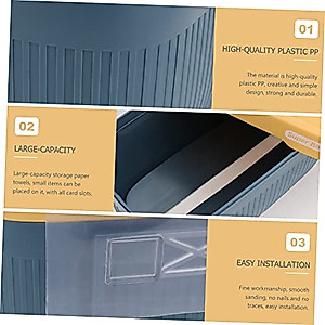 DOITOOL 2 Pcs Roll Toilet Tissue Box Wall Mount Paper Towel Holders Commercial Paper Towels Folding Toilet Napkin Dispensing Box Wall Mount Tissue Dispenser Commodity Wipes Storage Rack