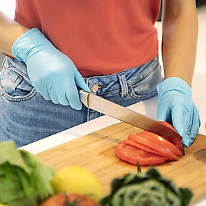 HALYARD Blue Nitrile Exam Gloves, Powder-Free, Non-Sterile, 5.9 mil, 9.5", Blue, Medium, 53102 (Box of 100)