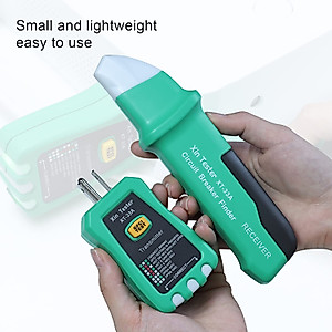 Xin Tester Digital Circuit Breaker Finder + GFCI Outlet Receptacle Tester Detector North American AC Electrical Socket Tester with mesh Tool case(XT-33A)
