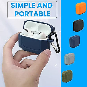 Airpods Pro Case Cover – Silicone Case for Earbuds with Geometric 3D Design – Modern and Stylish Earbud Covers for Cases for AirPods Pro – Shockproof Protecting Ear Bud Cover Silicone (Black)